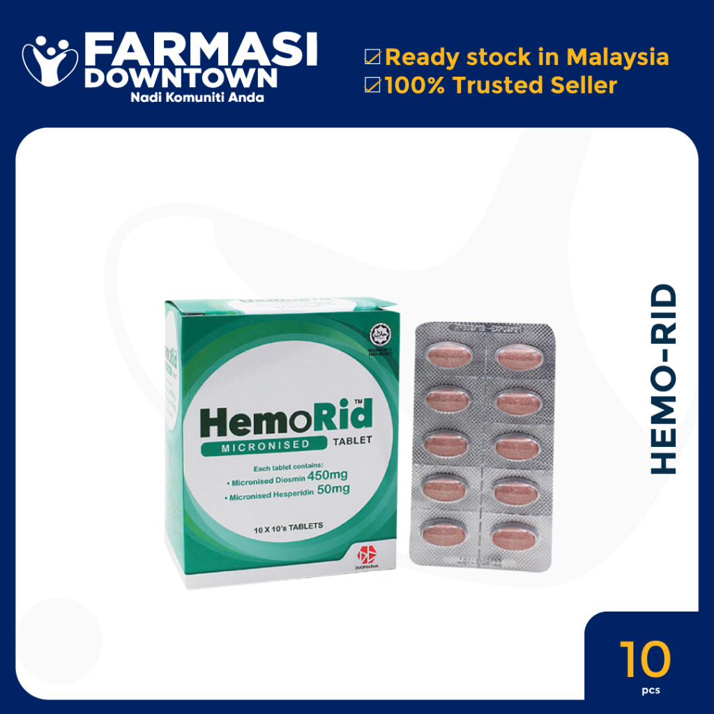 HEMO-RID DIOSMIN 450MG HESPERIDIN 50MG -10's | Shopee Malaysia