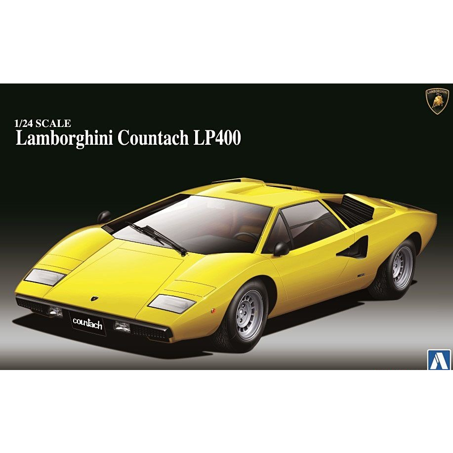 Car Model 1/24 Aoshima Lamborghini Countach LP400 Plamo Modelkit ...