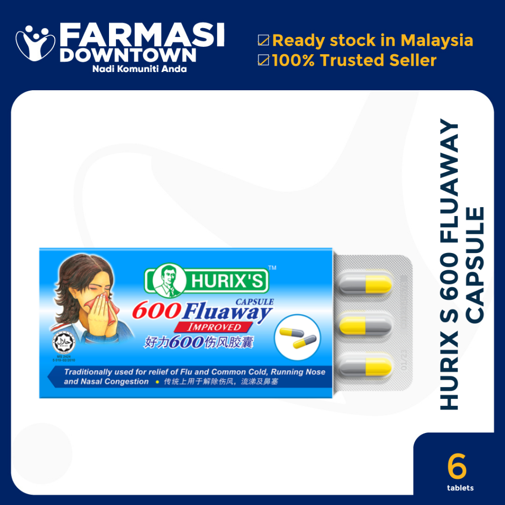 HURIX S 600 FLUAWAY CAPSULE 6 S | Shopee Malaysia