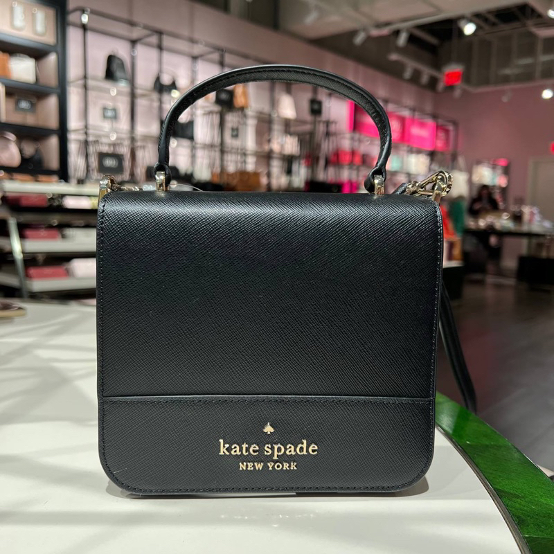 Kate Spade Staci Square Crossbody Bag - Black | Shopee Malaysia