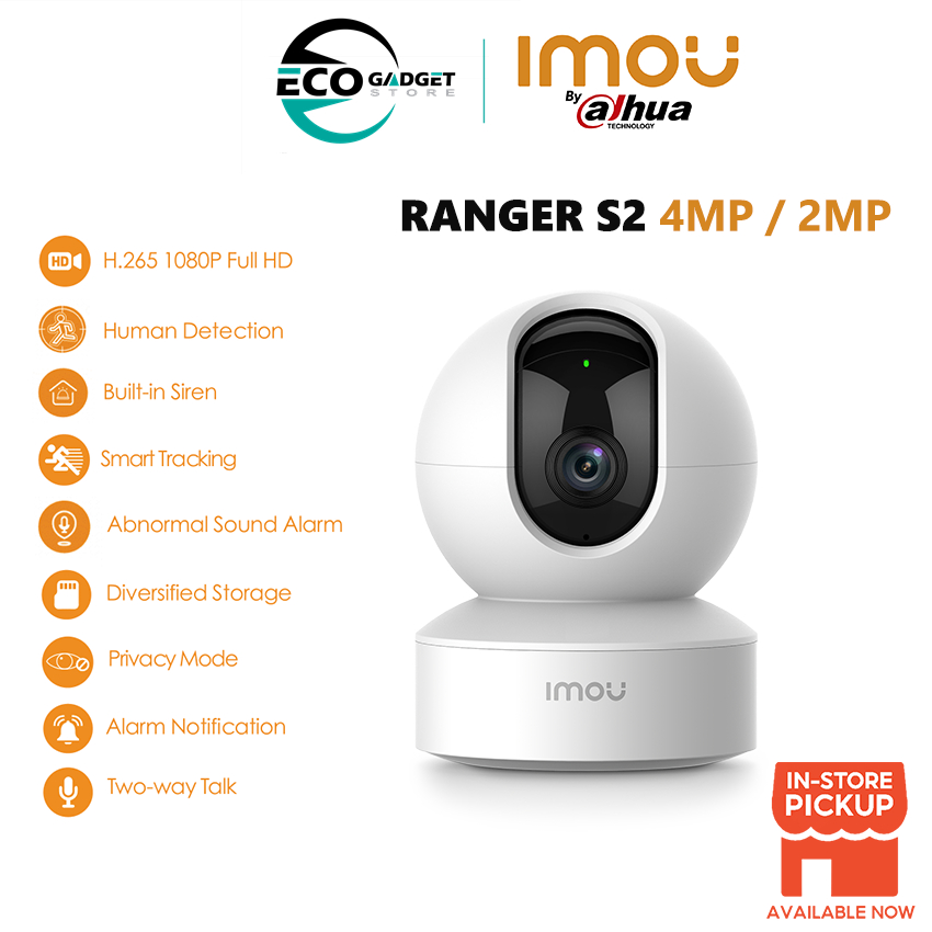 IMOU Dahua Ranger S2 4MP Full HD H.265 Wi-Fi Pan & Tilt Camera CCTV for ...