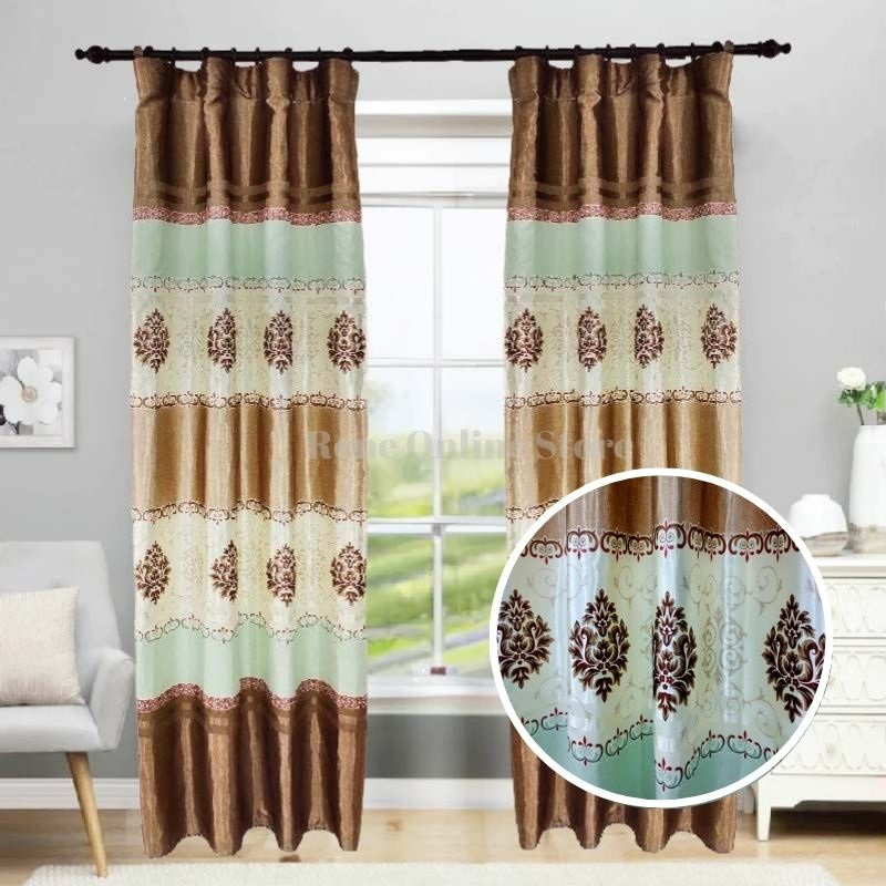 RENEOS Langsir Murah Hook / Ring Semi Blackout Langsir Tingkap Murah ...