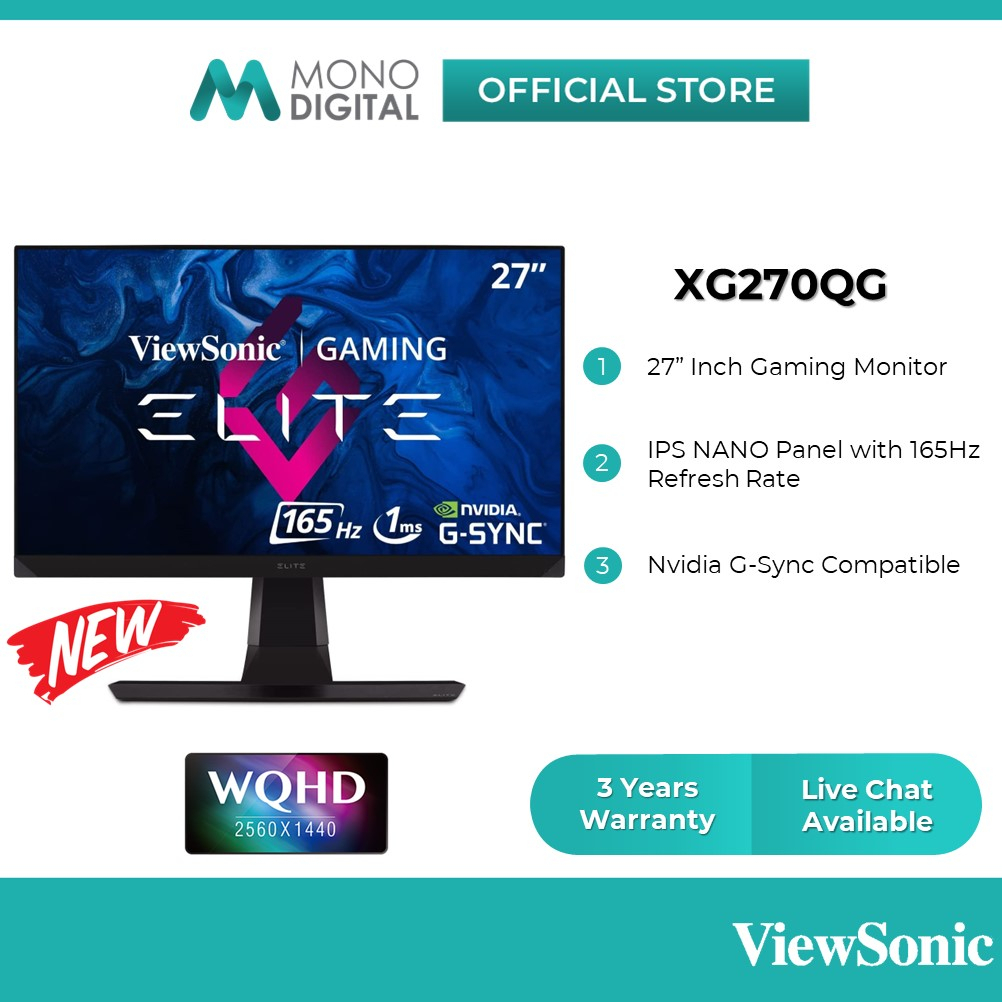 Viewsonic XG270 / XG270QG RGB 27" Inch Gaming Monitor with Full HD / 2K ...
