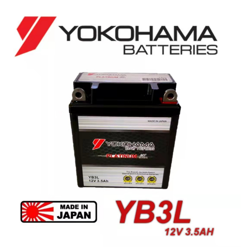 YB3L YB3 YOKOHAMA BATTERY MODENAS KRISS100 KRISS110 KRISS120 (KICK) DINAMIK RXZ TZM150 Y125Z ...