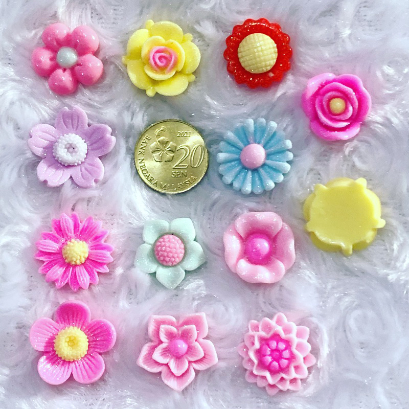 RESIN BUNGA CANTIK GLITTER | Shopee Malaysia
