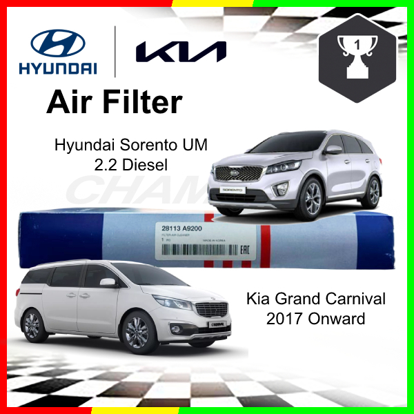 Air Filter Kia Grand Carnival 2017 Sorento UM 2.2 DIESEL Original ...
