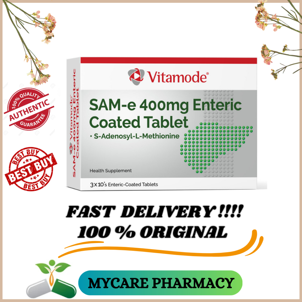 VITAMODE SAM-E 400MG ENTERIC COATED 30'S TAB (EXP 10/2023) | Shopee ...
