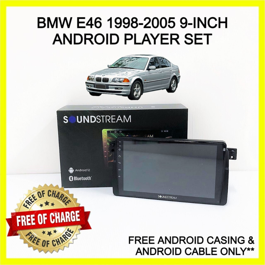 SOUNDSTREAM BMW E46 1998-2005 9 INCH ANDROID PLAYER SET (FREE CASING+CABLE) | Shopee Malaysia