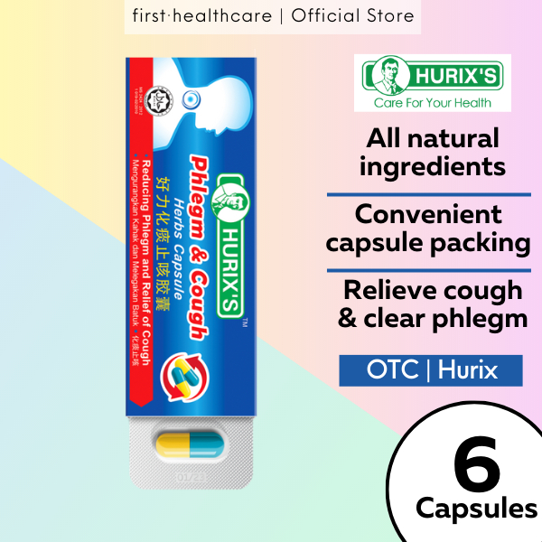 [READY STOCK!] Hurix's Phlegm & Cough Herbs Capsule For Reducing Phlegm ...
