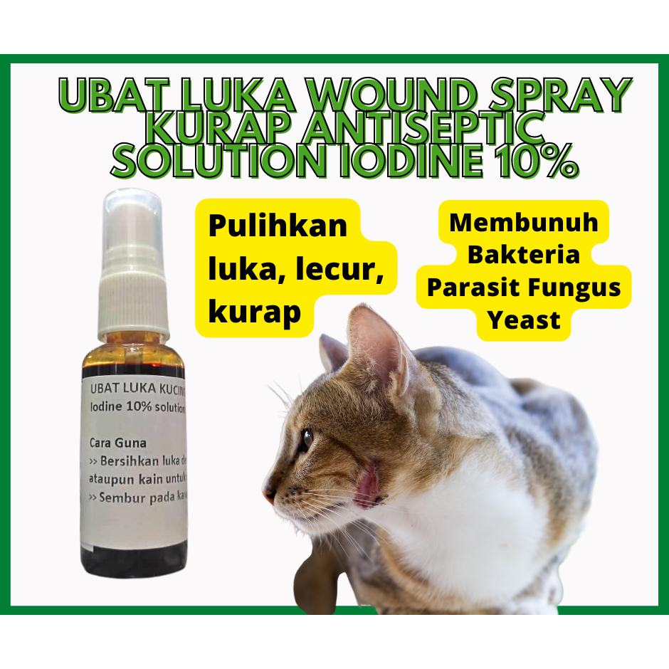 Ubat Luka Kucing Paling Berkesan Wound Spray for Cat Dog 30ml | Shopee ...