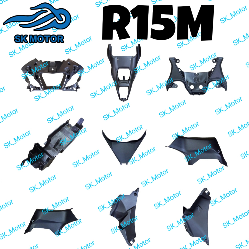 Yamaha YZF-R15M R15 M Original Inner Cover Full Set / Kaver Hitam Mud ...