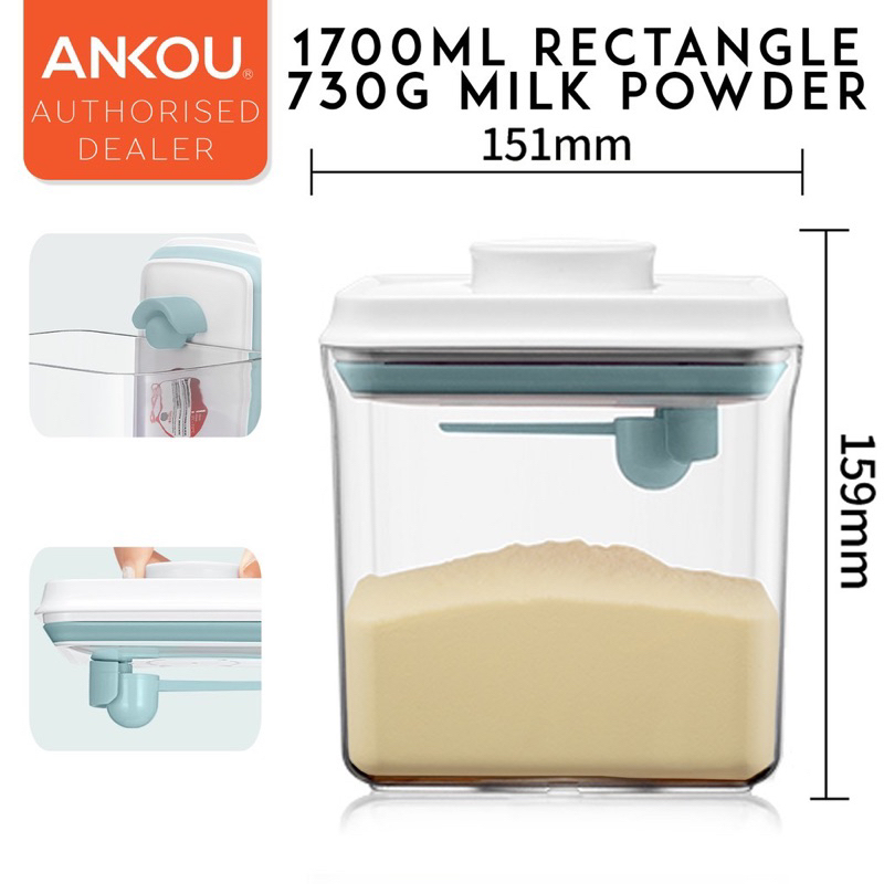 ANKOU AIR TIGHT MILK POWDER CONTAINER (CIRCLE/ SCRAPER ) | Shopee Malaysia