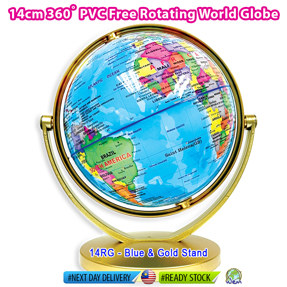 🌍 14cm 360˚ PVC Free Rotating World Globe | Globe Bola Dunia 14cm 🌍 ... 🌍 14cm 360˚ PVC Free Rotating World Globe | Globe Bola Dunia 14cm 🌍 ...