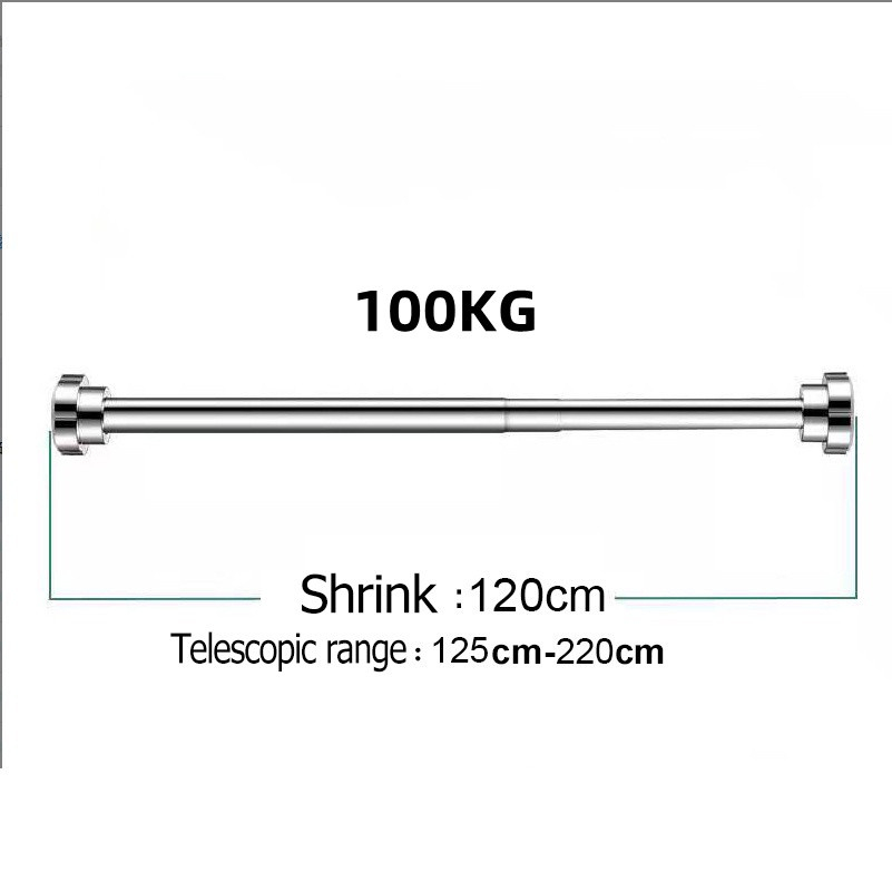 45-260cm Adjustable Stainless Steel Clothes drying rack Curtain Rod ...