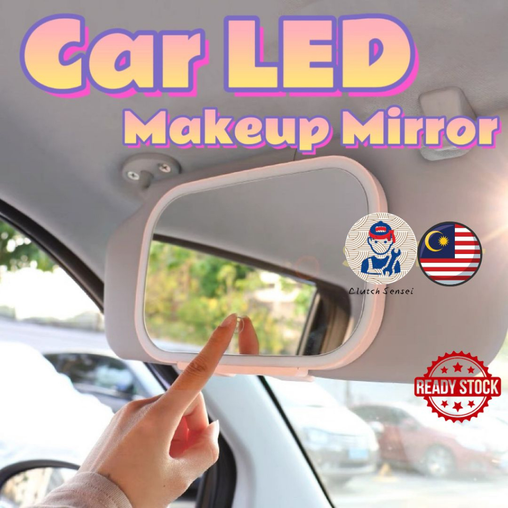 40 LED Vanity Mirror Car Makeup Mirror With Led Light Three-level ...