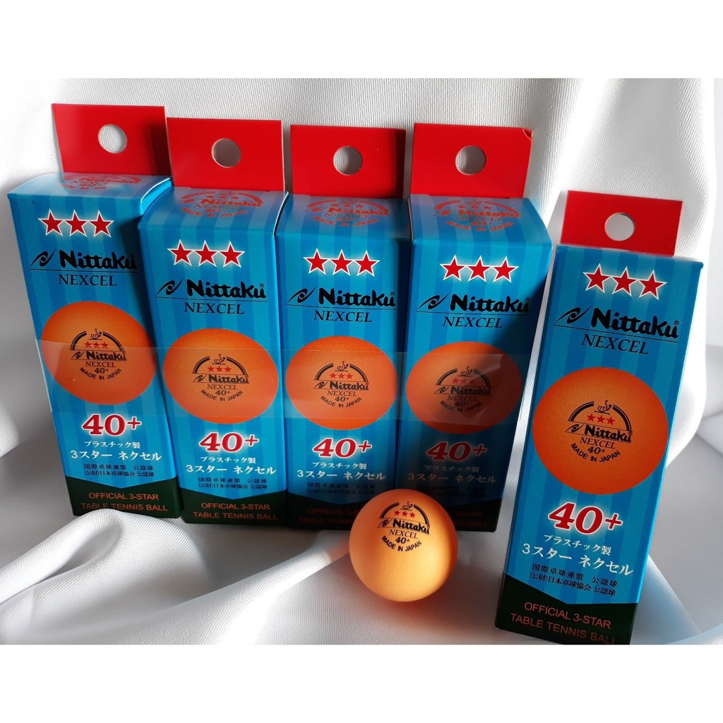 Nittaku Nexcel 40+ 3Star Japan Tournament Table Tennis Ping Pong Ball Original 100% | Shopee ...