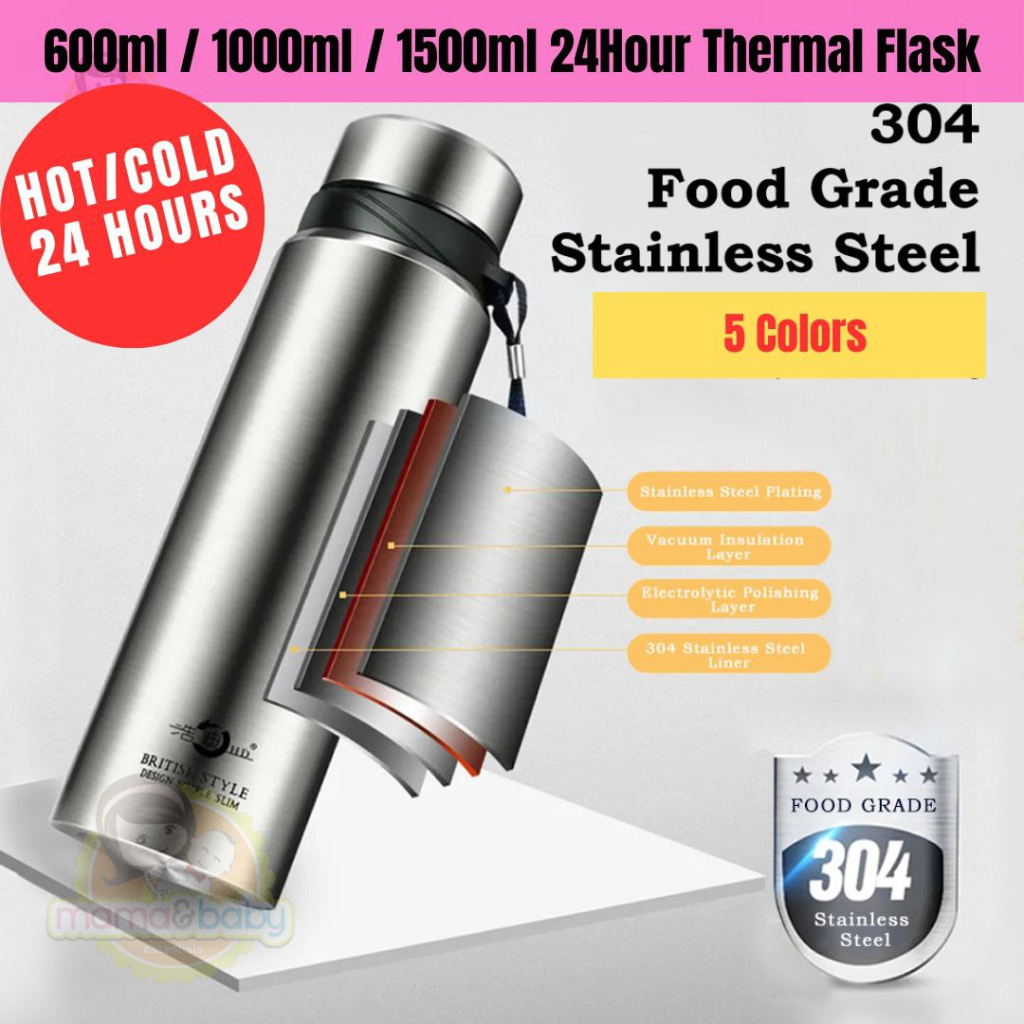 🇲🇾🔥[READY STOCK]🔥1500ml 304 Large Capacity Stainless Steel Vacuum ...