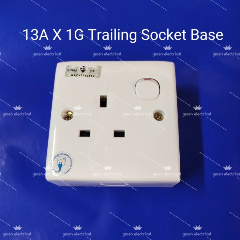 Extension socket / Trailing Socket Base Complete Wire 1G, 2G, 3G & 4G ...