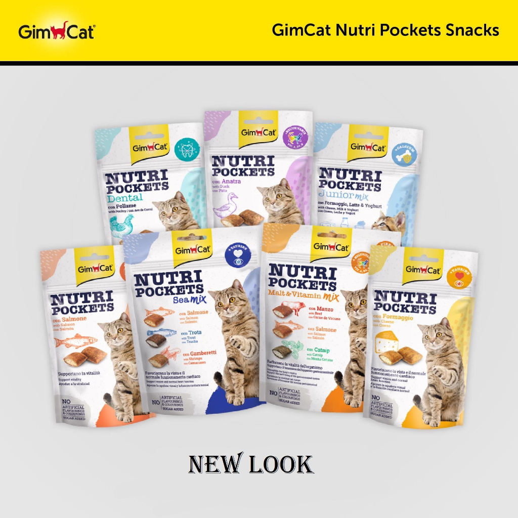GimCat Nutri Pockets Cat Treats 60g/150g | Shopee Malaysia