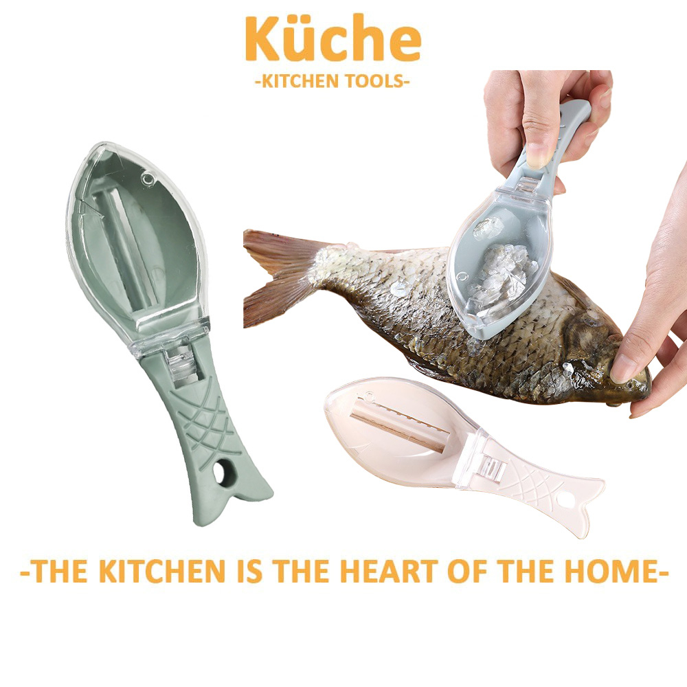 KUCHE Fish Scale Remover Cleaner Kitchen Fish Scaler Brush Fish Skin ...