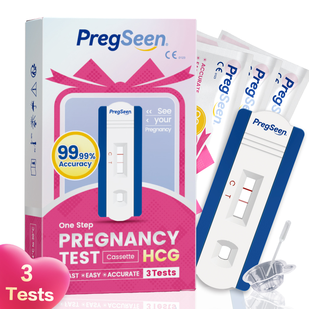 3 Tests/Box PREGSEEN Early Pregnancy Test Kit HCG Cassette UPT Tests 99 ...