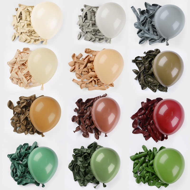 5inch 10pcs Retro Balloon Apricot Balloons and Coffee Balloons for ...