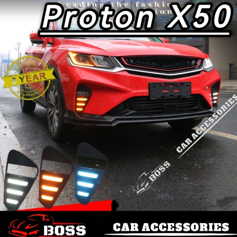 Proton X50 Daylight Running Light LED Mustang Design Fog Lamp Fog Light ...