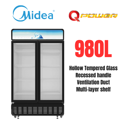 Midea 2 doors Gross Capacity 980L Net 716L Double Door Show Case ...