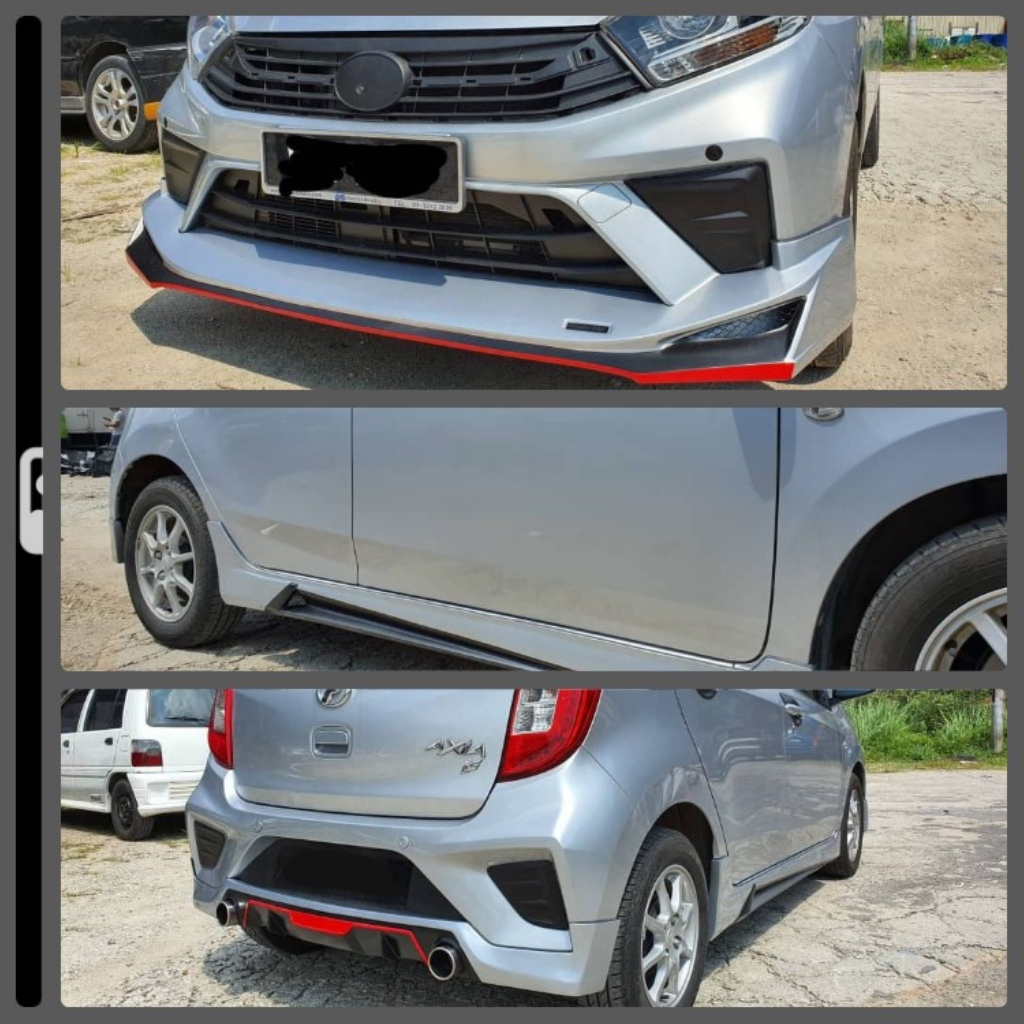 Perodua Axia 1st Generation 2020 Drive 68 Skirting Body Kit PU Ready ...