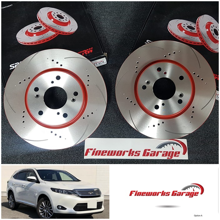 TOYOTA HARRIER ZSU60 TRW SPS HIGH CARBON DRILL SLOTTED DISC ROTOR FRONT ...