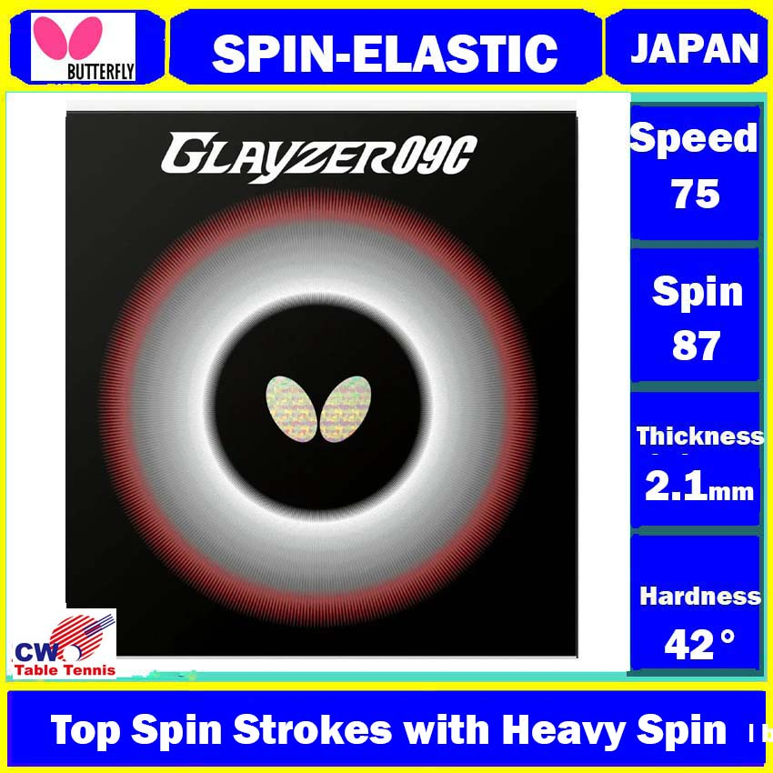 BUTTERFLY GLAYZER 09C NEW Table Tennis RUBBER SPIN ELASTIC PING PONG GETAH SHEET | Shopee Malaysia