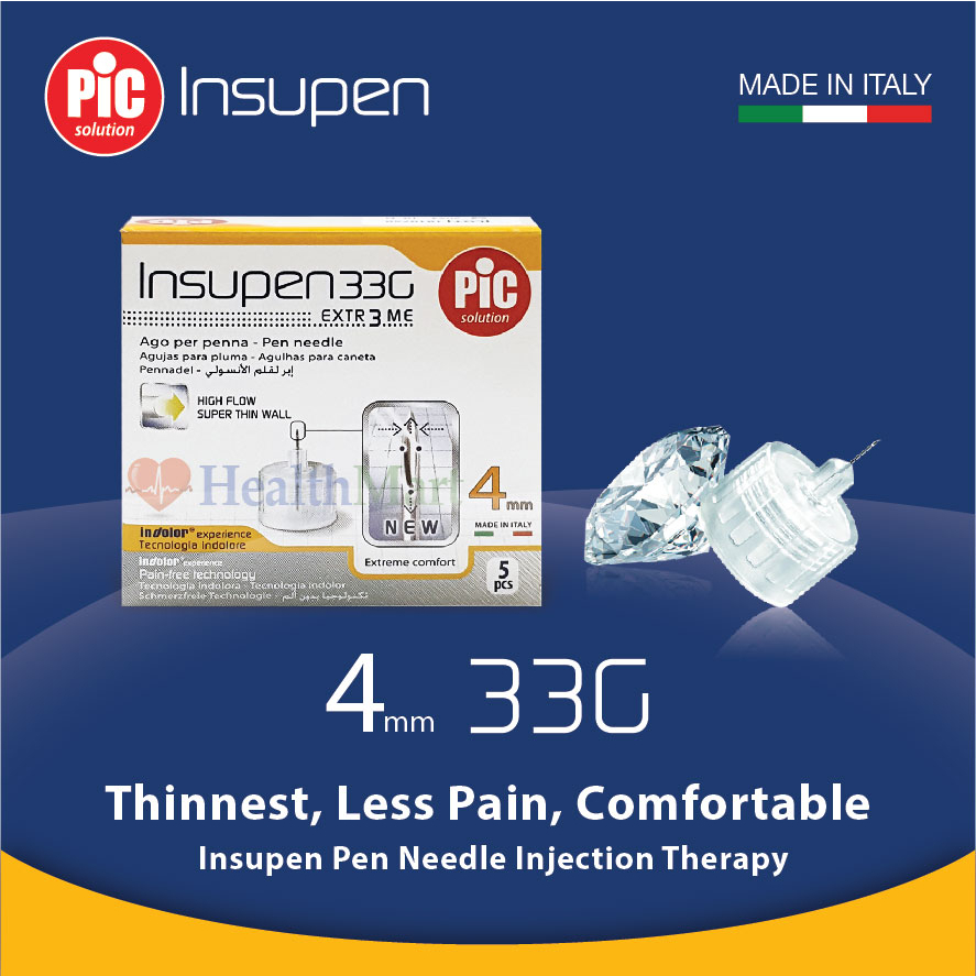 [TRIAL PACK] PIC Insupen 4MM Insulin Pen 33G (5pcs) | Shopee Malaysia
