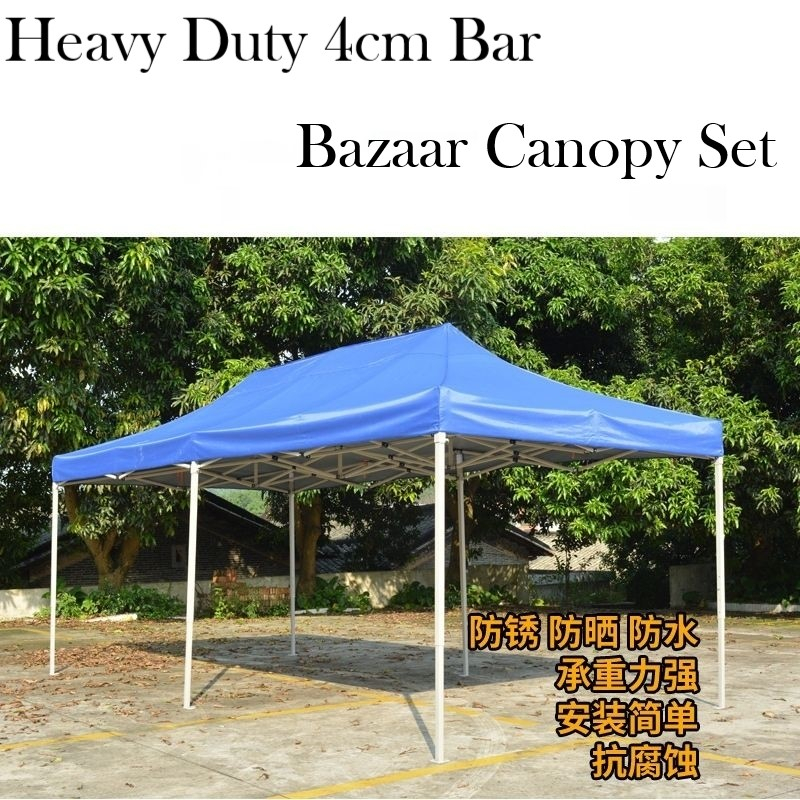 Heavy Duty 4cm Bazaar Tent Night Market Canopy Camping Tent Payung ...