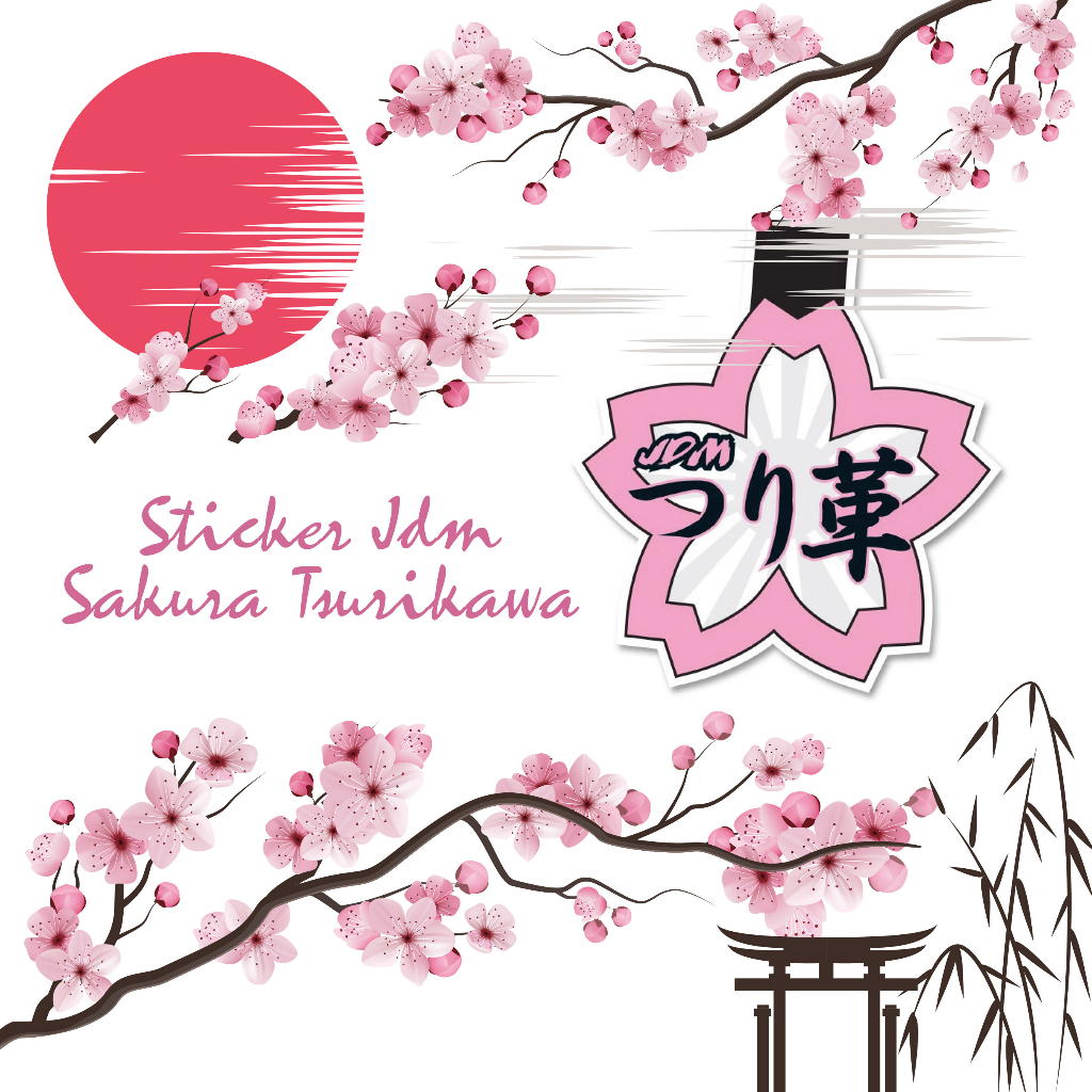 Sticker JDM Sakura Tsurikawa | Shopee Malaysia