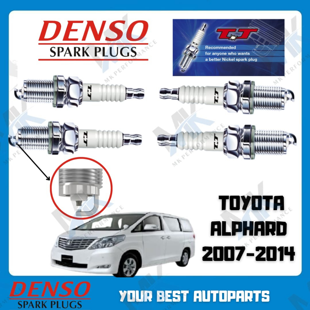 TT Spark Plug Denso Nickel K20TT Toyota Alphard 2007-2014 1Box=4pcs ...