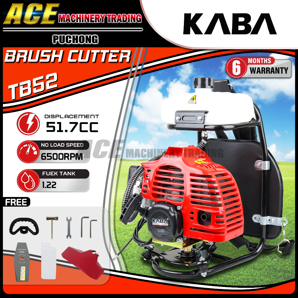[ 100% Original ] KABA Brush Cutter TB52 Mesin Potong Rumput (52CC ...