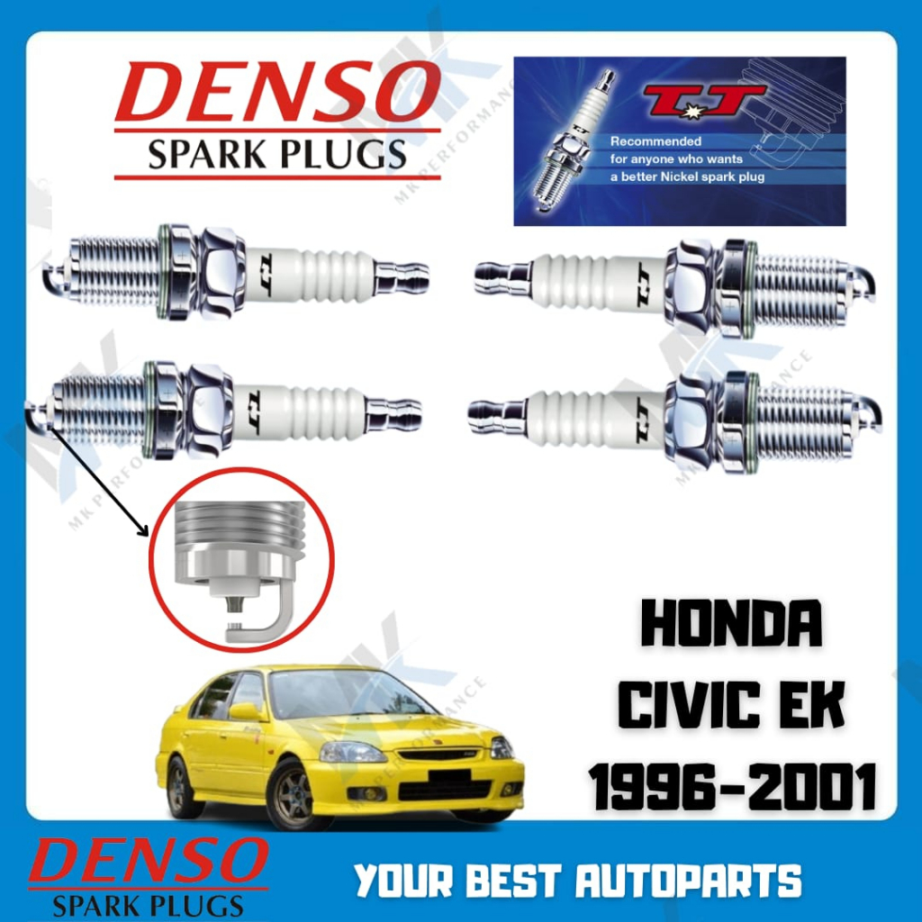 TT Spark Plug Denso Nickel K20TT Honda Civic ek 1996-2001 1Box=4pcs ...