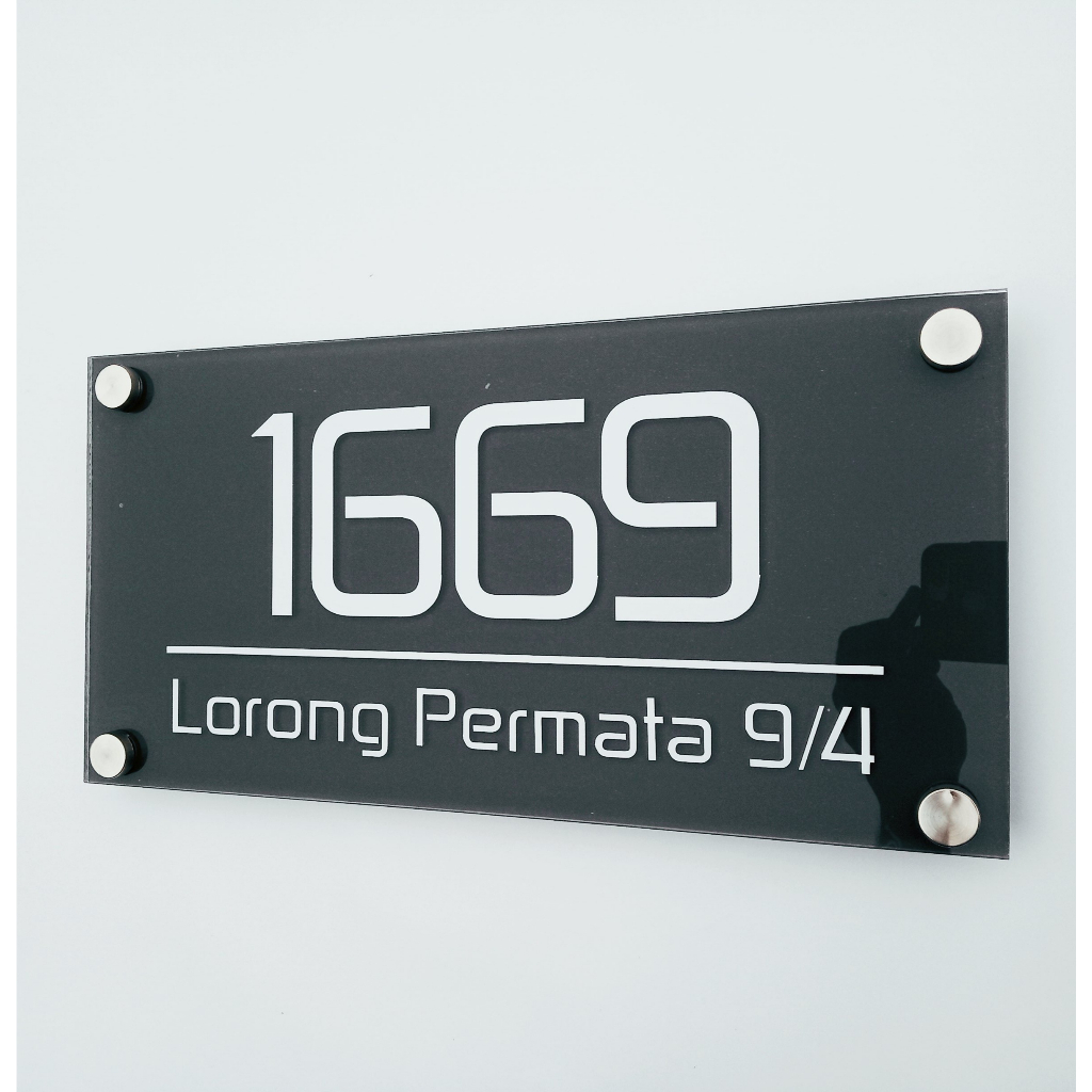 House Number Plate Modern Acrylic | Shopee Malaysia