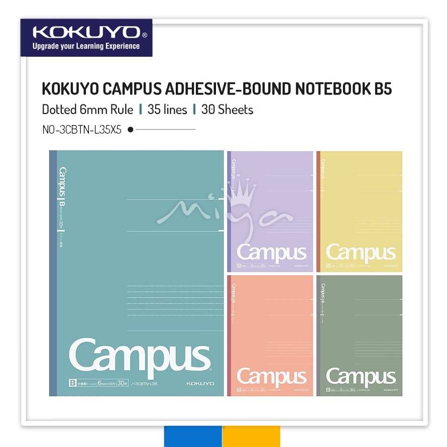 [LIMITED EDITION] Kokuyo Campus Adhesive-Bound Notebook B5 -Dotted 6mm ...