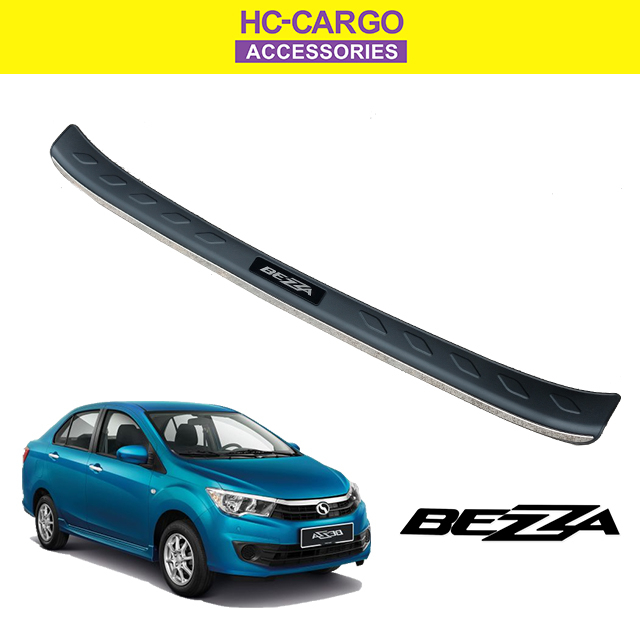 HC CARGO Perodua Bezza 3D Bumper Pad Rear Bumper Guard with Chrome ...