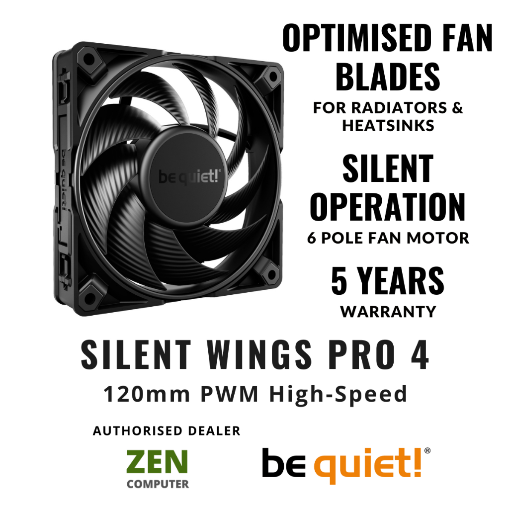 # BEQUIET™️ SILENT WINGS PRO 4 (120mm & 10mm 4-pin PWM Fan) # | Shopee ...
