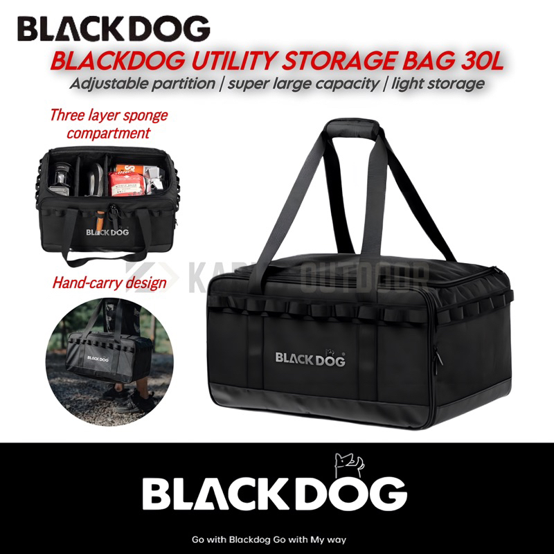 BLACKDOG Utility Storage Bag 30L Tactical Webbing Design Large Capacity ...