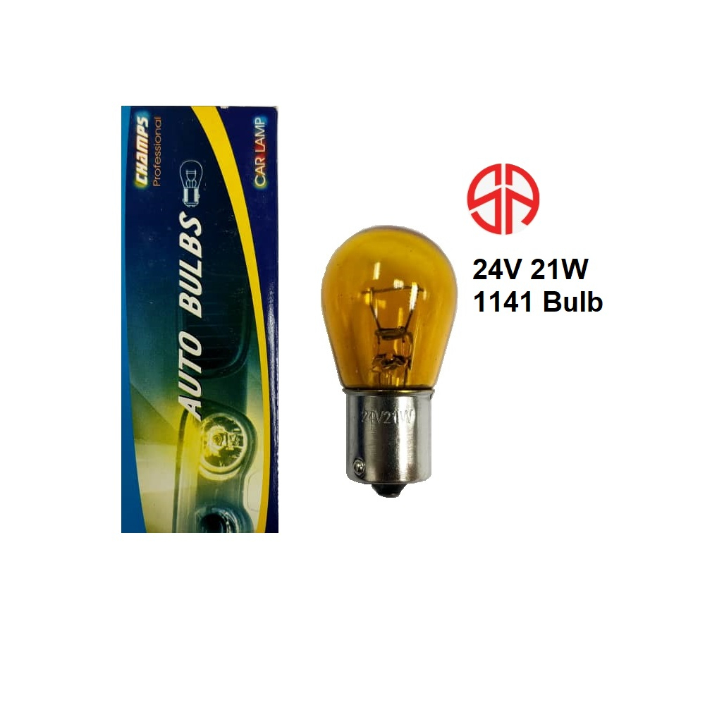 24V 21W 1141 Bulb BA15s Yellow Signal Bulb Turn Directional Indicator ...