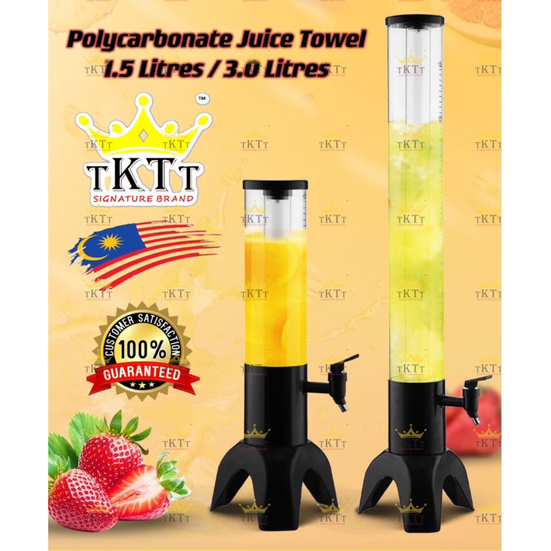 TKTT Polycarbonate Juice Tower ABS Beverage Dispenser Cocktail Tower ...