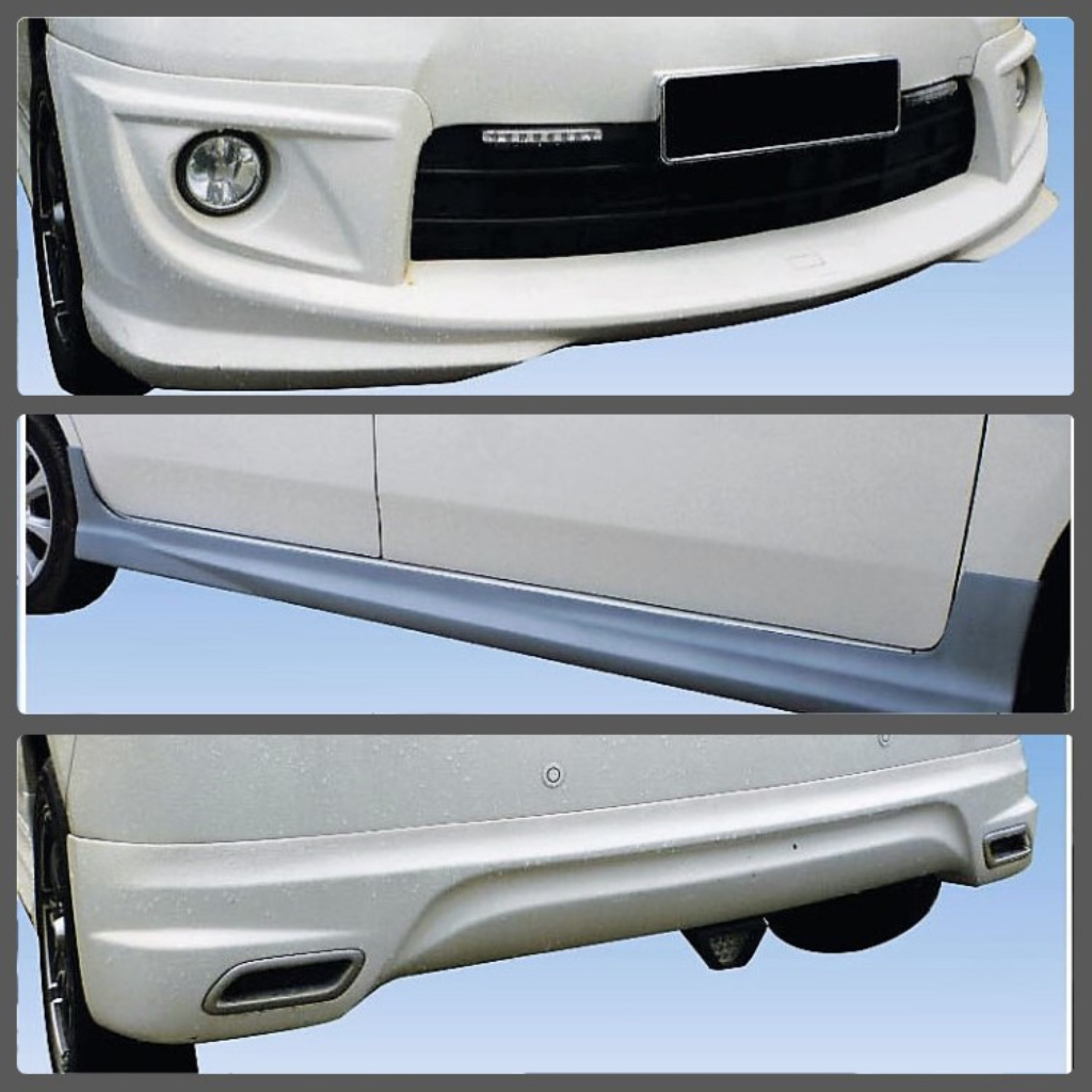 Perodua Alza 1st Generation Exclusive Skirting Body Kit PU Ready Stock ...