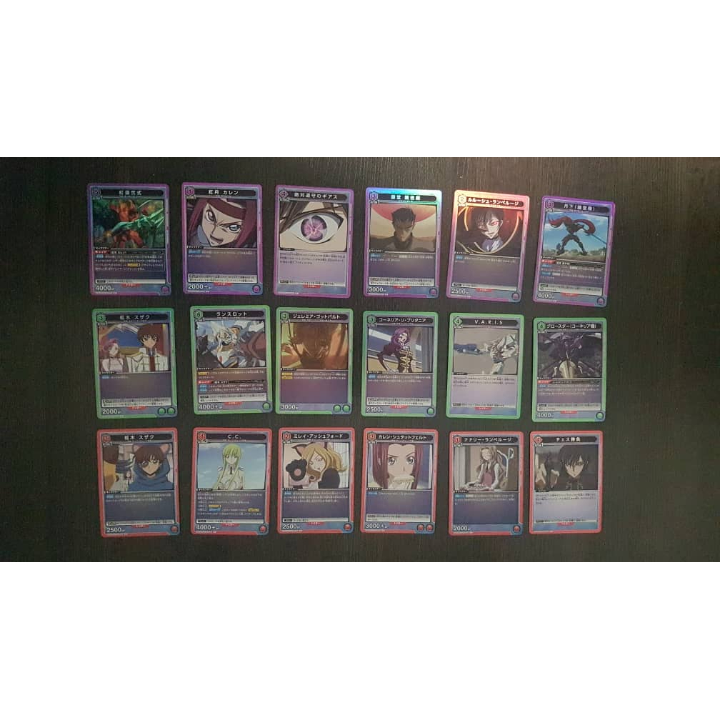 Union Arena TCG Japanese Code Geass Red, Green & Purple R Card | Shopee ...