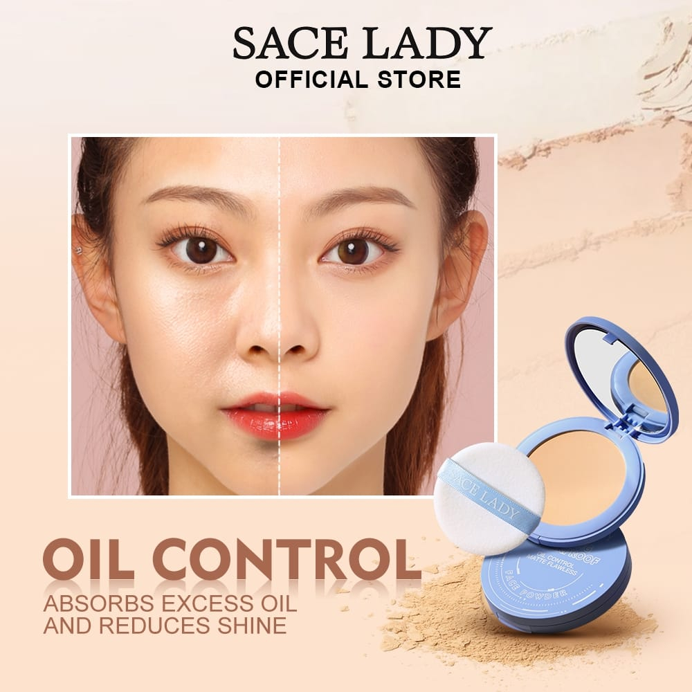 SACE LADY Compact Powder Oil Control Compact Powder Waterproof Compact ...