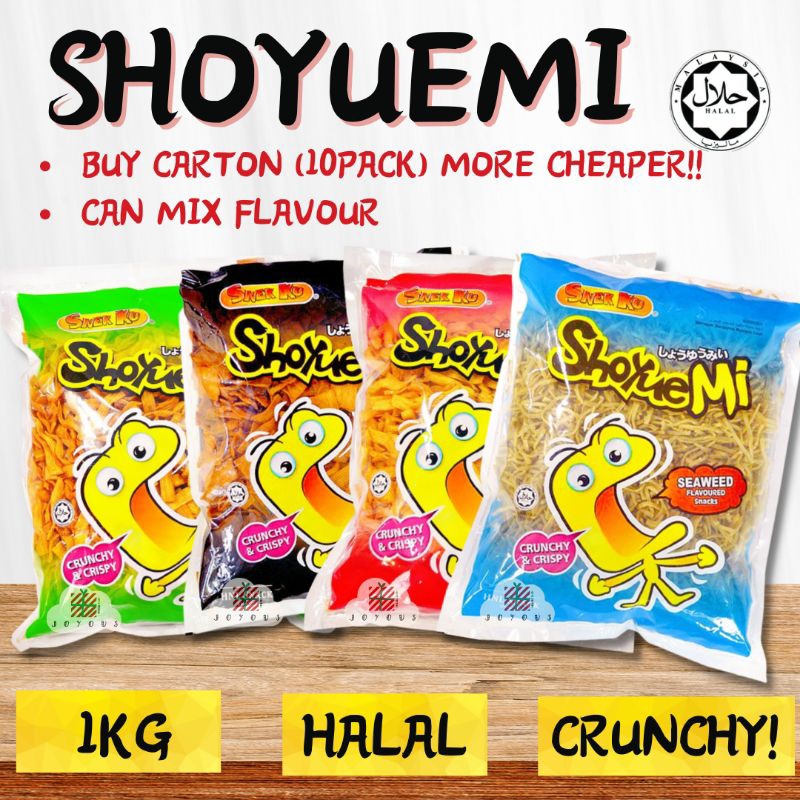 1KG Keropok Snekku ShoyueMi (Original / Spicy / Black Pepper / Seaweed ...