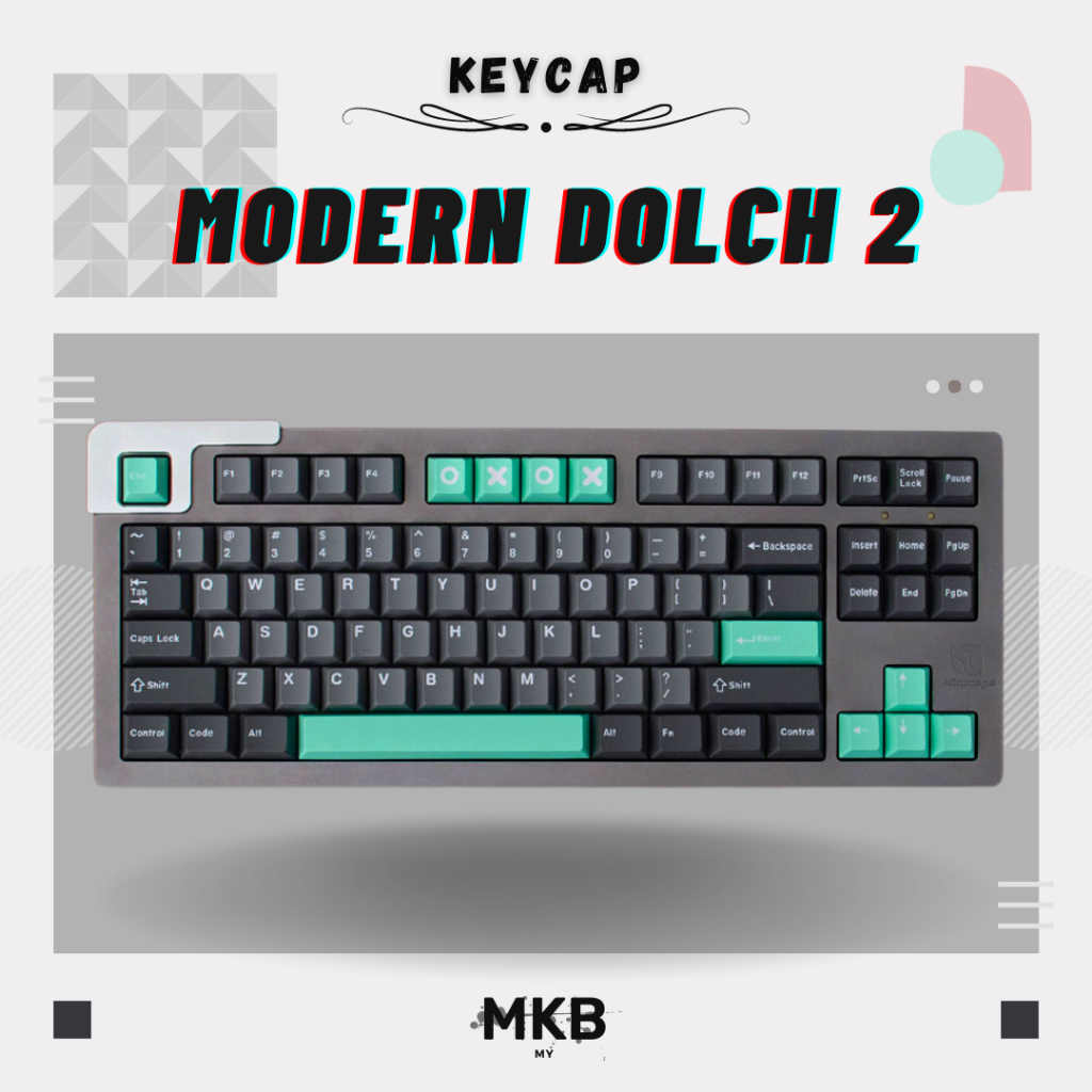 Modern Dolch 2 Dark ABS Double Shot Keycap Set for Mechanical Keyboard ...