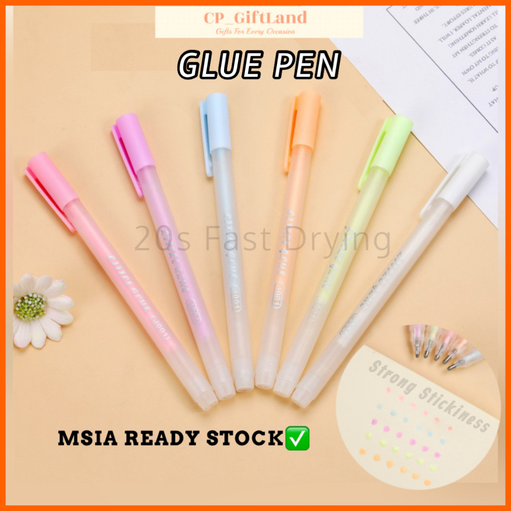 Glue Pen Macaron Color Sticky Quick Dry Glue Student Stationery Glue ...